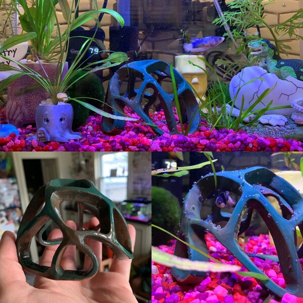 Aquarium Accessory. Fish Aquarium Decor. Blue Ceramics Decor. - Etsy