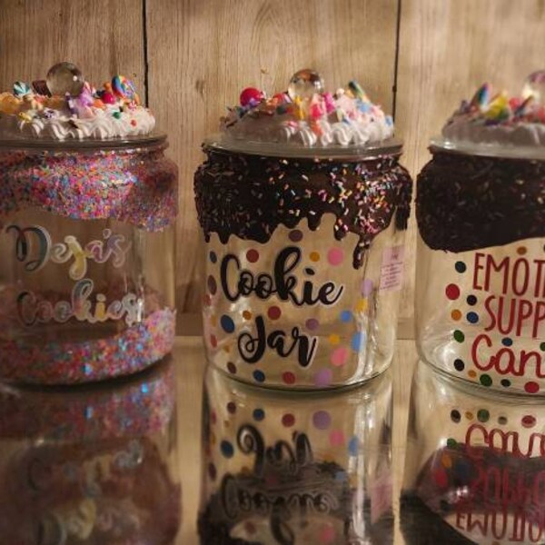Personalized Funny Glass Candy Jar for Emotional Support, Custom Office ...