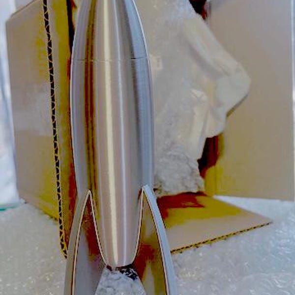 Rocket Ship Container, Retro Rocket Ship With Lid and Storage, Rocket ...