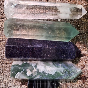 Blue Goldstone Point Blue Sandstone Tower Polished Sparkle - Etsy