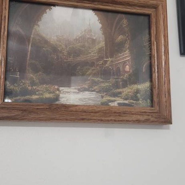 Fantasy Landscapes Elven Home in the Mountains- Digital Print- Screen ... Fantasy Landscapes Elven Home in the Mountains- Digital Print- Screen ...