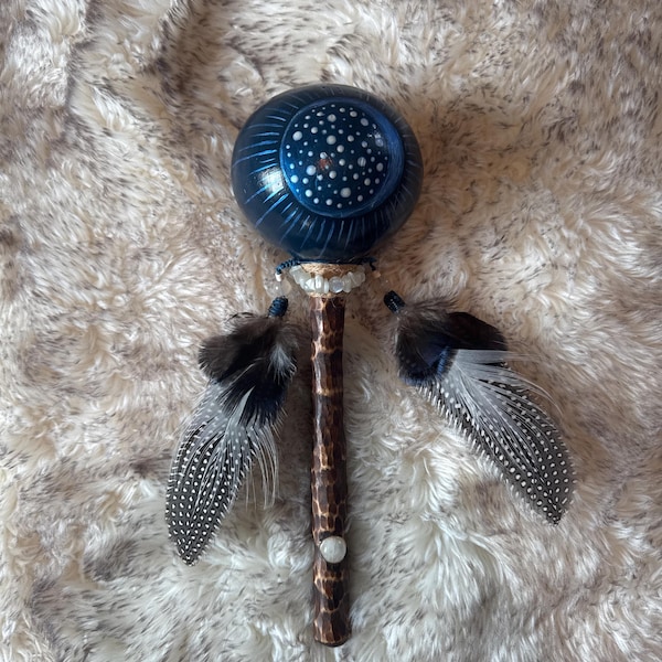 Shamanic Rattle. Unique Leather Maracas. Shamanic Tool. Spiritual ...
