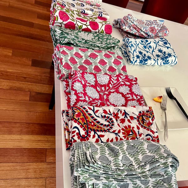 100 Pack of Assorted Napkins, Bohemian Napkin, Mix and Match Block ...