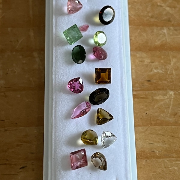 Tourmaline Cut, Natural Multi Color Tourmaline Cut Loose Gemstone Lot ...