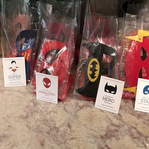 Ten (10+) Personalized Felt Superhero Felt Masks - Superhero Birthday ...