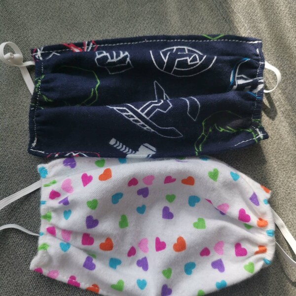 School Face Mask Kids & Adult Adjustable Masks Handmade in UK Soft ...