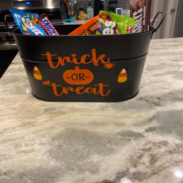 Halloween Candy Bowl, Halloween Candy Bucket, Trick or Treat Bucket ...
