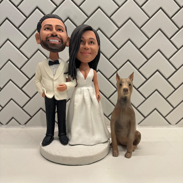 Personalized Custom Pets Pets Wedding Cake Topper, Dog Cake Topper ...