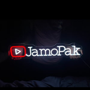 Custom Youtube Neon Sign Neon Youtuber Light Custom Youtuber Neon Sign ...
