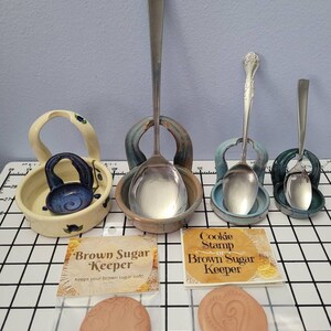 Ceramic Upright Spoon Rest, Handmade Pottery Standing Spoon Holder ...