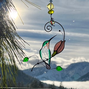 Hummingbird Stained Glass Window Hangings Stained Glass Bird - Etsy