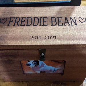 Large Personalized Pet Memory Box / Urn With Name and Quote or Poem - Etsy