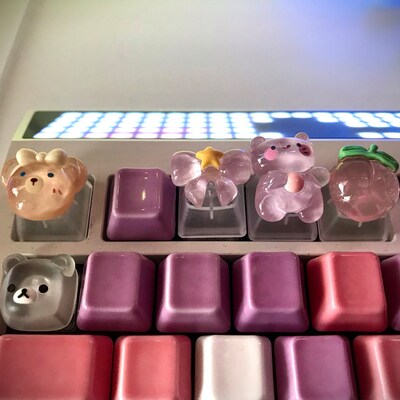 Pig Keycap Kawaii Mechanical Keyboard Clear Pink Piggy Heart - Etsy