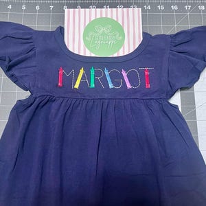 Vintage Stitch Embroidery Font Mackie Font 2in - Etsy