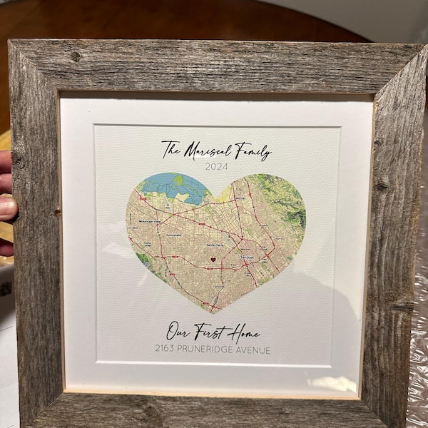 Where It All Began - Where We Met Map Anniversary Gift, Heart Map Our ...