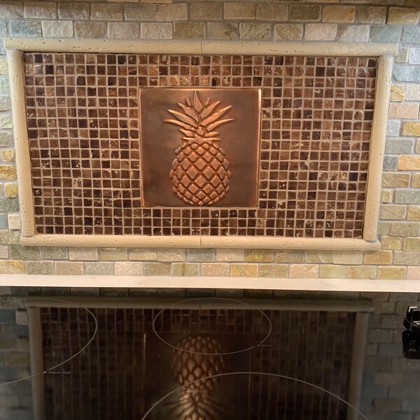 Pineapple Tile, Pineapple Wall Art, Pineaplle Decor, Copper Kitchen ...