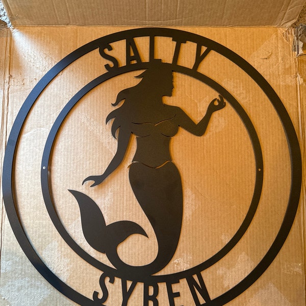 Custom Metal Mermaid Sign, Metal Poolhouse Sign, Mermaid Sign, Pool ...