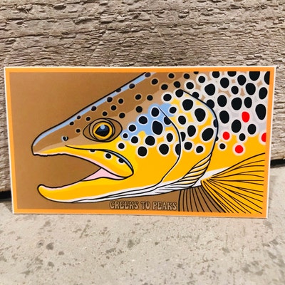 Brook Trout Pattern Flank Decal Sticker - Etsy