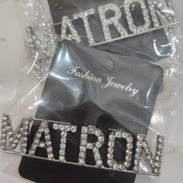 CUSTOM Bling-bling Words Pins, Handmade Name Brooch Pin, Personalised ...