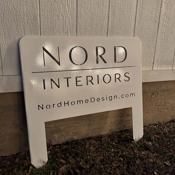Custom Business Logo Yard Sign: Metal Advertising Stake for Job Sites ...