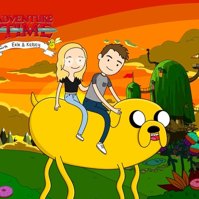 Custom Adventure Time Cartoon Portrait Illustration, Couple Family ...