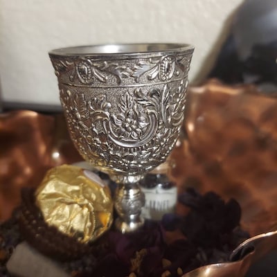 Vintage Brown Pot With Handle, Deity Offering Altar Bowl, Cauldron ...
