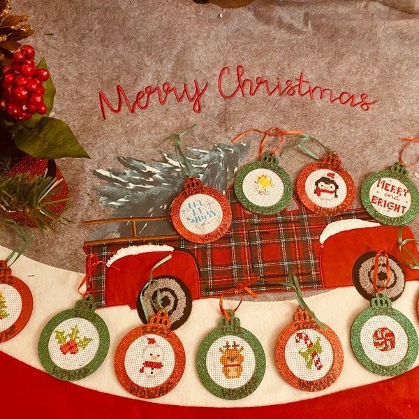 Mini Christmas Ornament Cross Stitch Patterns - 16 Holiday Designs (PDF ...