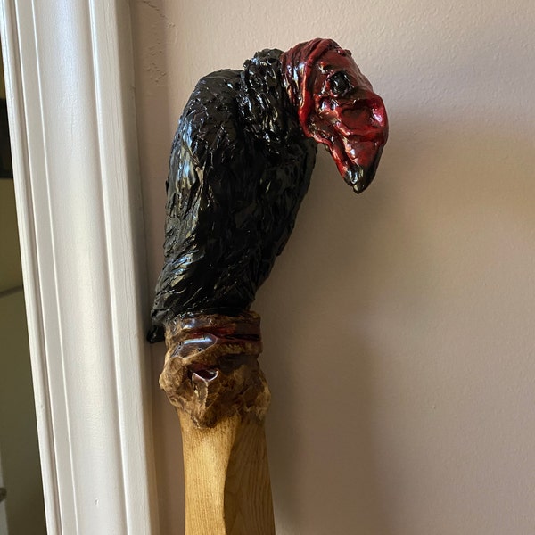 Snake Walking Stick Made in the USA Hand Carved Hiking Staff Decorative ...