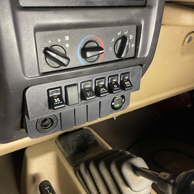 Jeep Wrangler TJ LJ Stepped Switch Panel Fits 6 OEM & 4 Carling ...