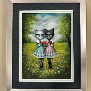 TWINS 2 Big Eye Gothic Victorian Siamese Twins Giclee PRINT by Nina ...