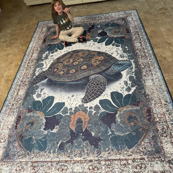 Vintage Farmhouse Decor Pig Rug, Cute Animal Rug for Maximalist Home ...