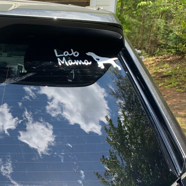 Labrador Retriever Decal for Car Window | Lab Mama Decal | Labrador Dog ...
