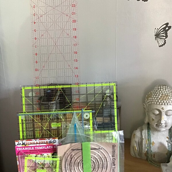 Wooden Ruler Rack for Quilting Templates, Patchwork Sewing Accessory ...