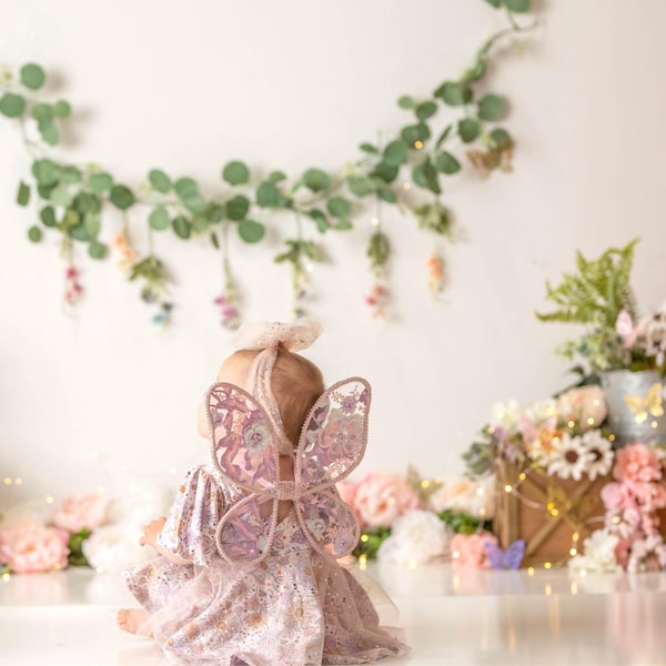 Adult Extra Large Floral Embroidery Fairy Wings Hand Crafted High ...