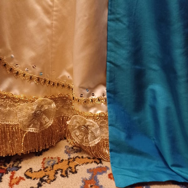 Gold Metallic Fringe, Church Liturgical Vestment, Gold and Silver Lurex ...