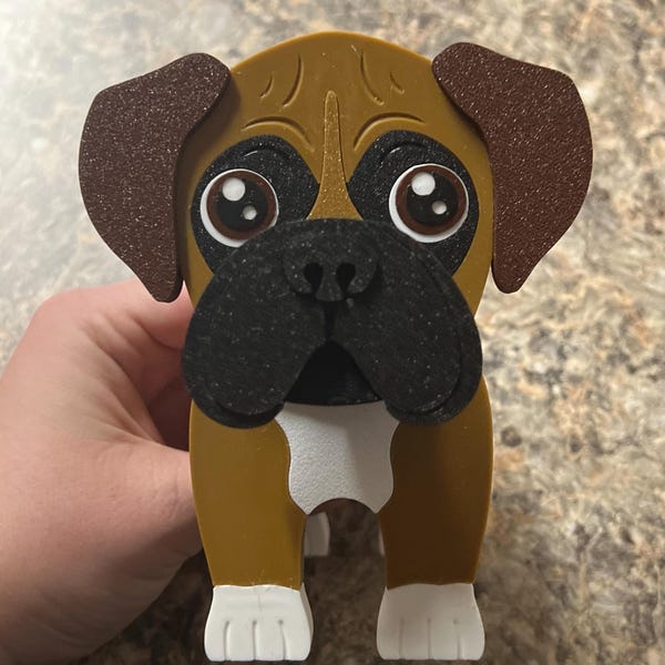 3D Printed Boxer Dog Glasses Holder – Fun Eyeglass Stand, Desk ...