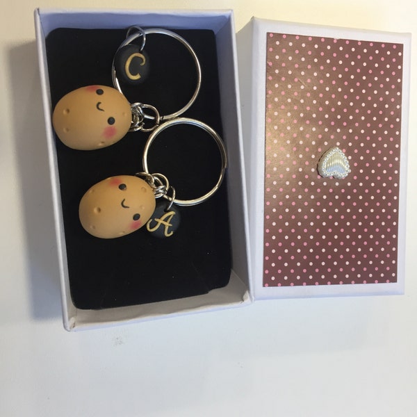 Potato Key Chains Personalized Keychain BFF Kawaii Food Couple Keyring ...