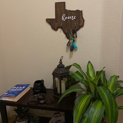Key Holder for Wall Texas Key Hanger Texas Key Holder Home State Sign ...