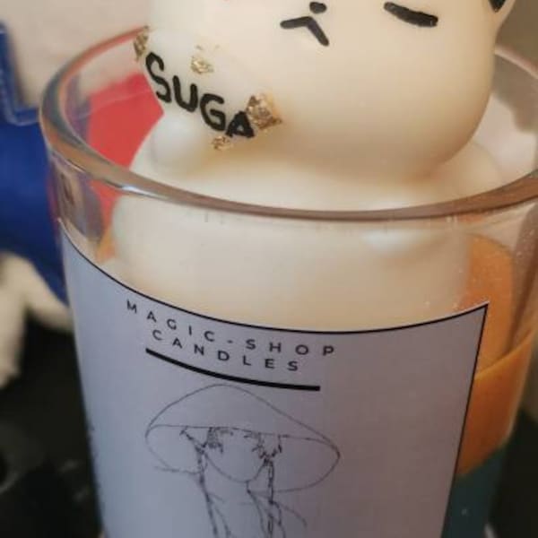 Jimin Birthday Custom Handmade Scented Soy Wax Baby Duck on White Wax W ...