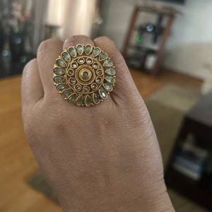 Gold Polki Hath Paan/bracelet/haath Phool/hathh Panja/finger Hand ...