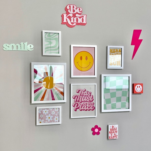 Preppy Coloring Pages, Groovy Digital Coloring Book, Retro Aesthetic ...