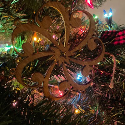 Bass Clef Music Wood Christmas Ornament MU105 - Etsy