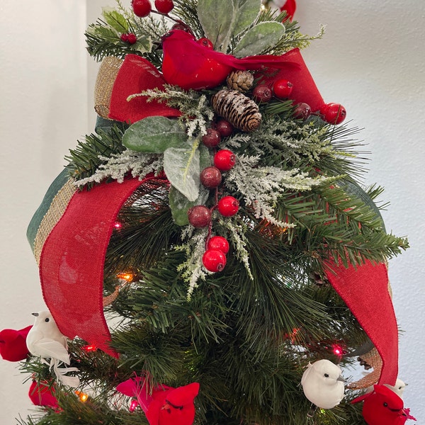 CARDINAL DELIGHTS - Christmas Winter Holiday Lantern Swag Decoration - Etsy