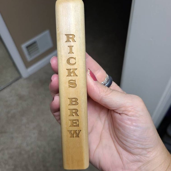 Custom Tap Handle – Personalized 6” Laser Engraved Maple, Cherry, or ...