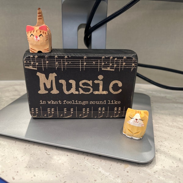 12 Styles Hand Carving Wooden Cat Sculpture,christmas Gifts,cat ...