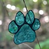 Paw Print Stained Glass Pattern Stained Glass DIY Beginner Stained ...