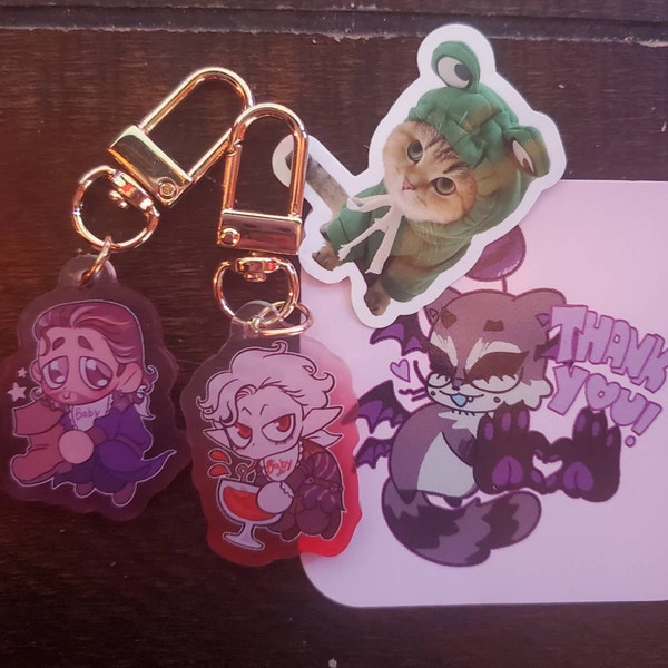 Baldur’s Gate 3 BG3 Acrylic Keychain Minthara Astarion Wyll Lae’zel ...