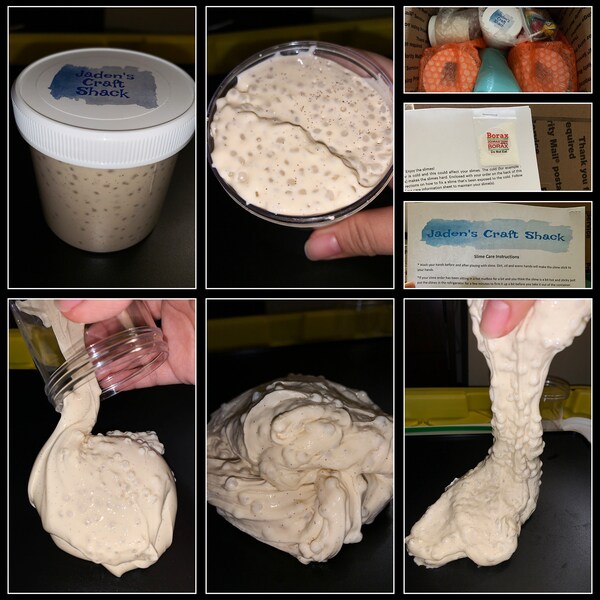 Cinnamon Crunch Cake White Glue Slushee Bead Slime Scented Kawaii ...