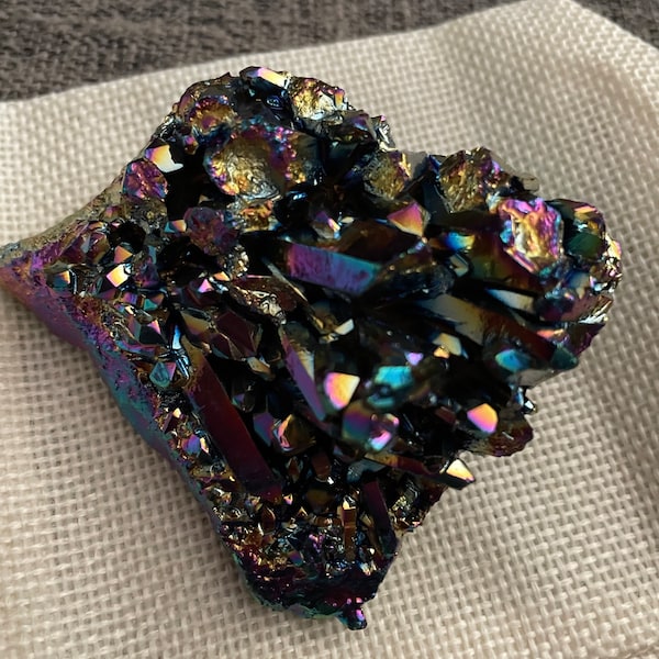 Titanium Rainbow Aura Quartz Cluster -healing Crystals and Stones ...