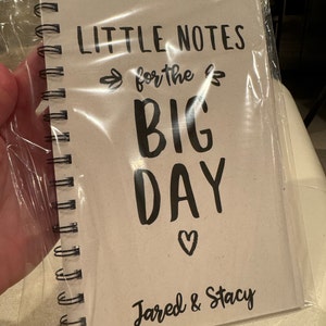 Little Notes for the Big Day, Wedding Notebook, Wedding Journal ...